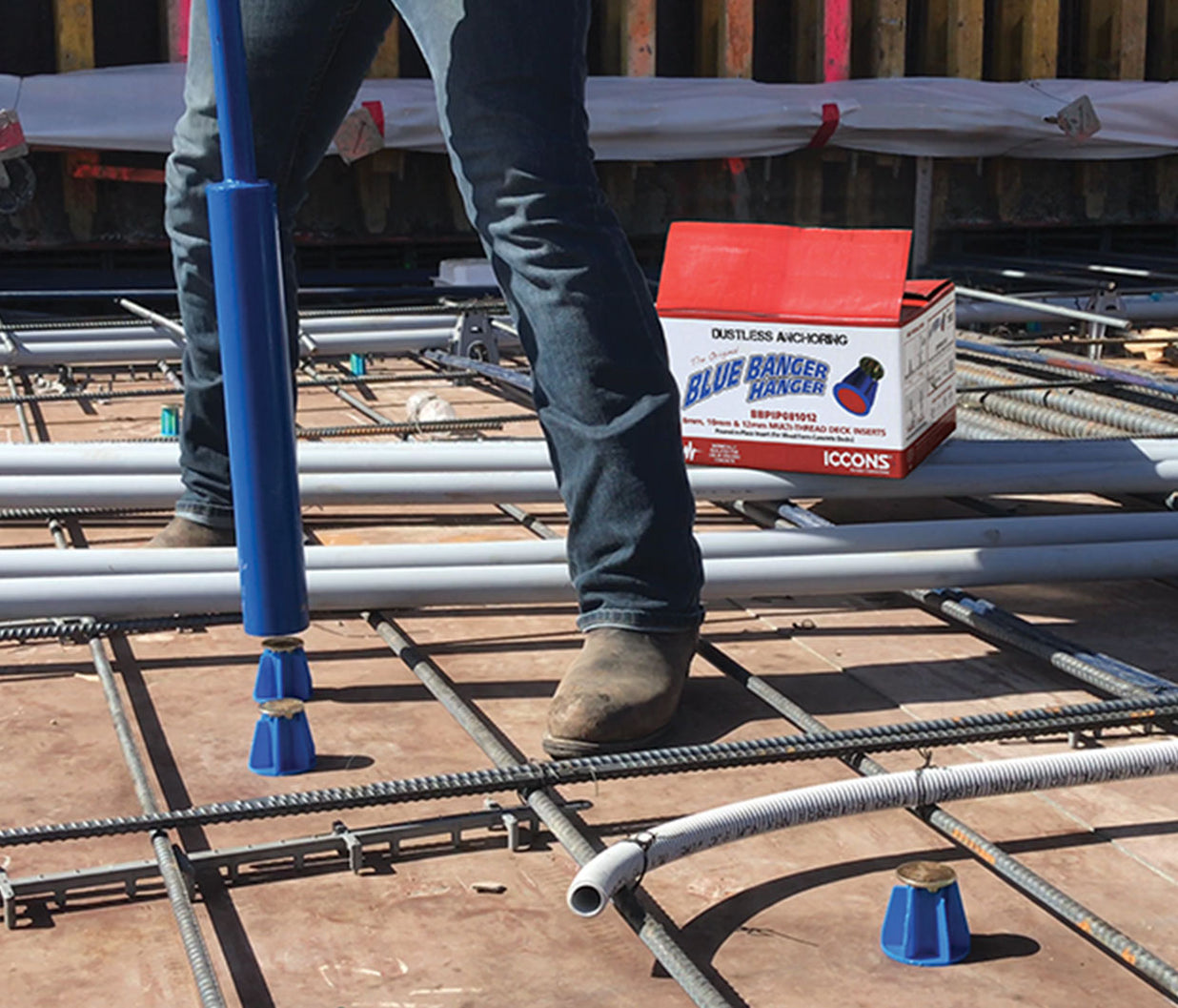 Pour-In-Place Insert (For Wood Form) - Blue Banger Hanger — NPX Fasteners