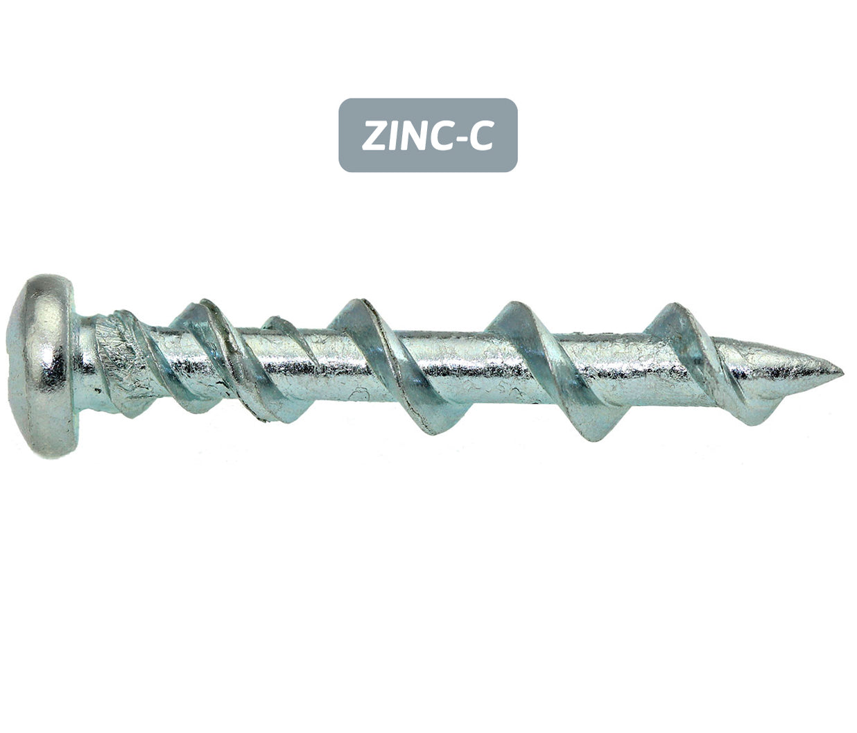 Dog-Bites PH2 Drive - For Plaster, Timber and Concrete - ZINC CLEAR ...