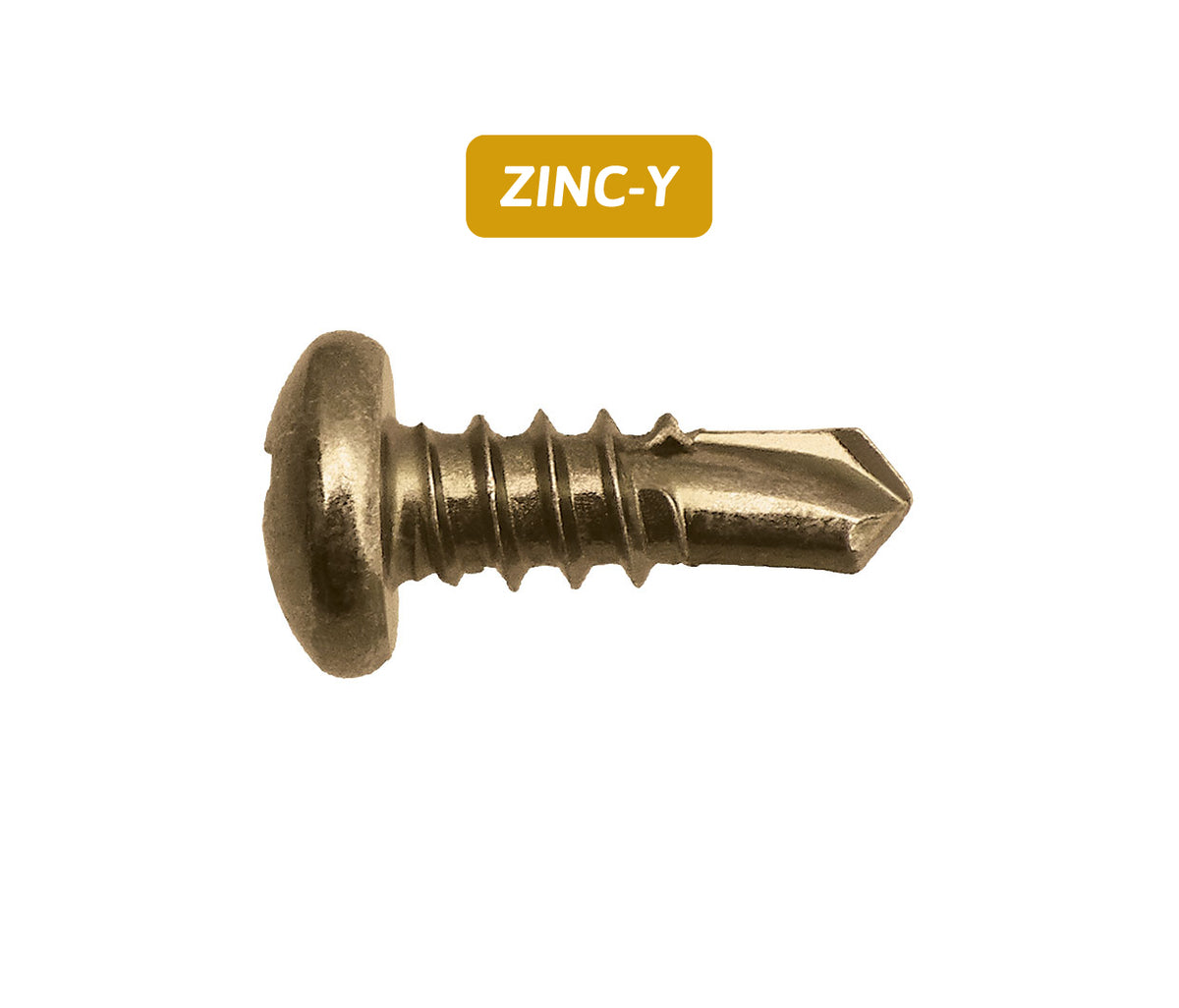 Self Drilling Pan Head (PH2) - Coarse Thread - ZINC YELLOW — NPX Fasteners